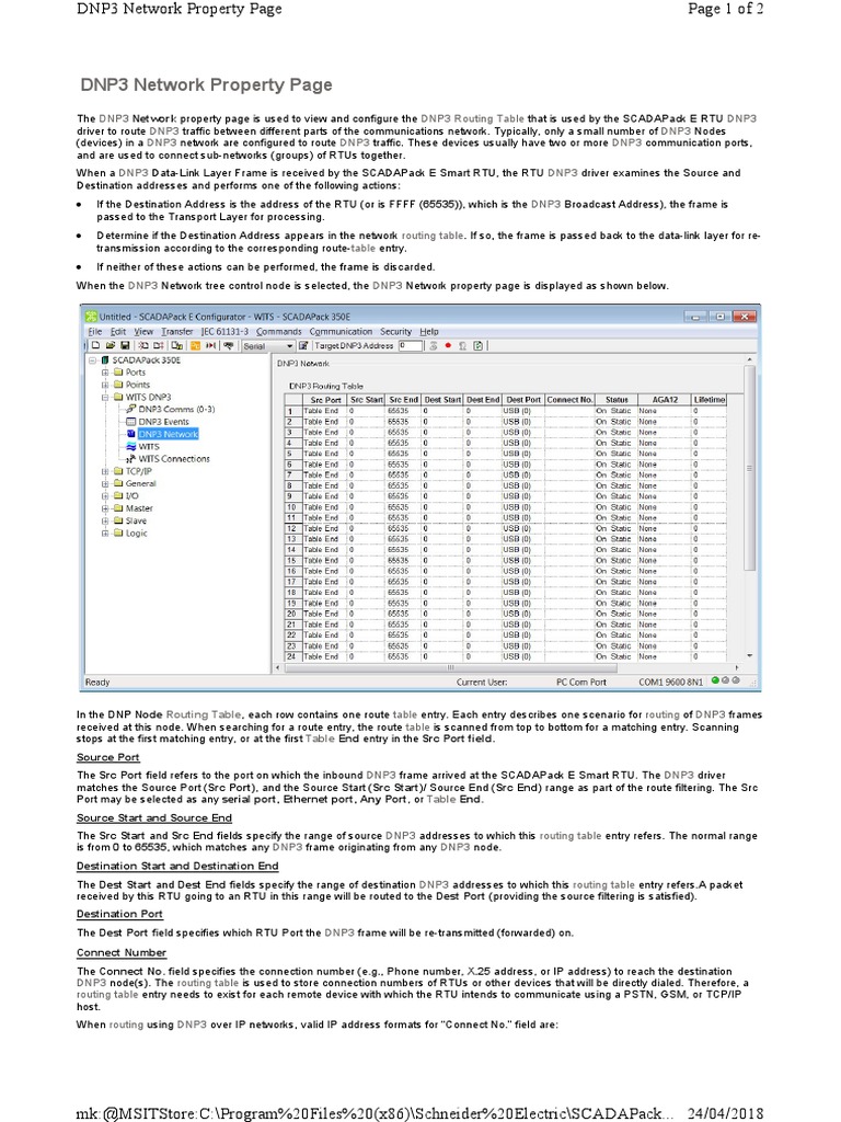 DNP 3 Routing Manual For Beginners | PDF | Routing | Port (Computer ...