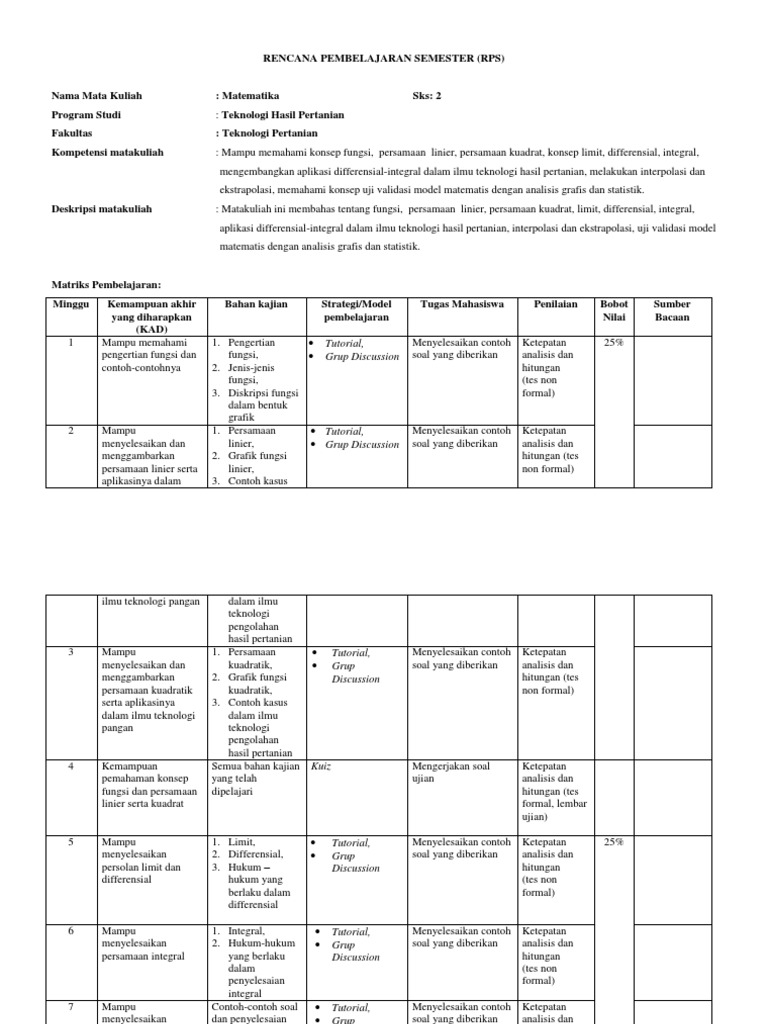 RPS Matematika | PDF | Komputer