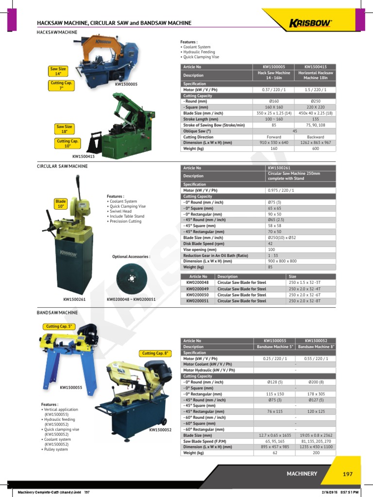 11 Catalog Krisbow9 Machinery | PDF