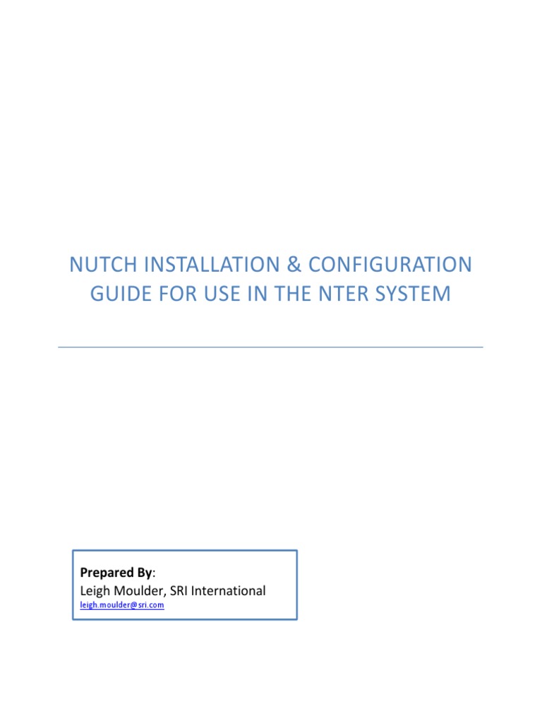 Nutch Installation Guide | PDF | Web Application | Software