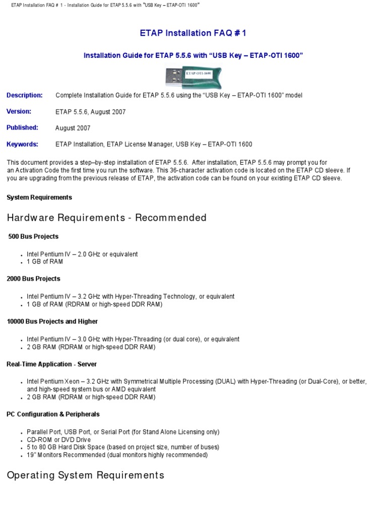Etap Faq - Usb Install 1600 | PDF | Installation (Computer Programs ...