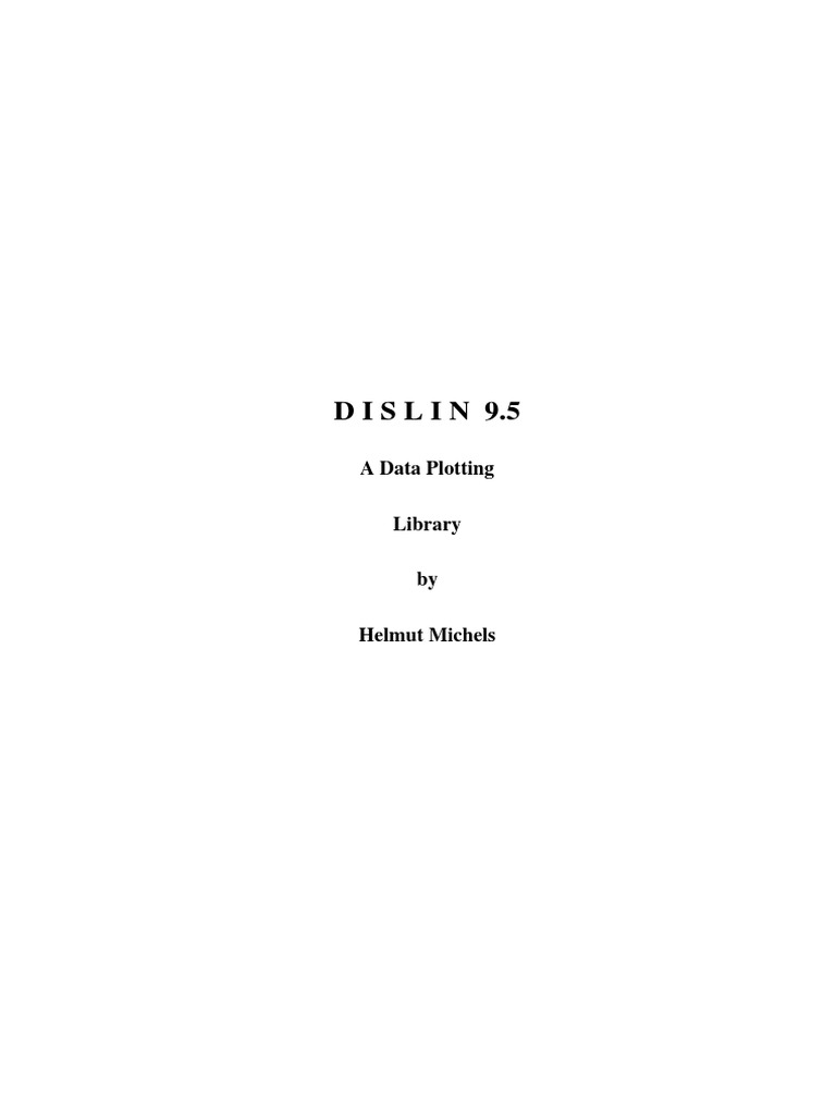 Dislin-9 5 PDF | PDF | Subroutine | Computer Graphics
