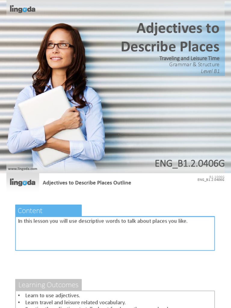 Adjectives to Describe Travel Destinations | PDF | Adjective | Noun