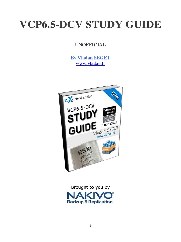 Vcp6.5 DCV Study Guide | PDF | Superuser | Active Directory