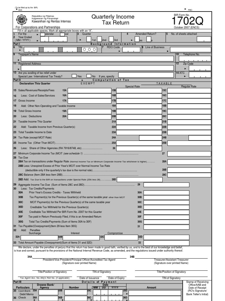 1702 Q | Corporate Tax | Income Tax | Prueba gratuita de 30 días | Scribd