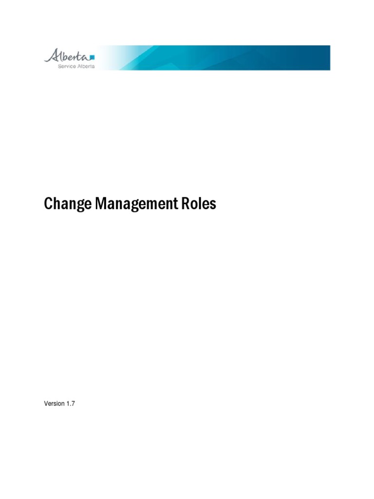 Change Management Roles Overview | PDF | Change Management | Business