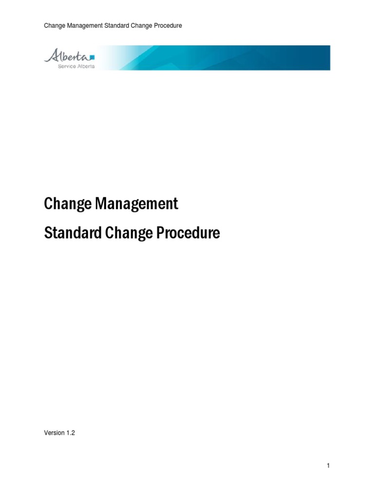 Standard Change Management Procedure | PDF | Share Point | Software