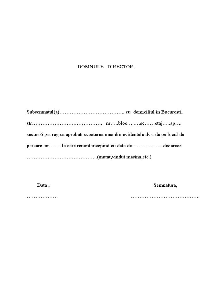 Cerere Renuntare | PDF