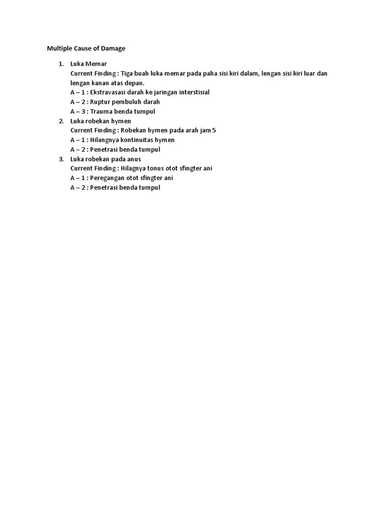 Penyebab Luka Memar dan Robekan | PDF