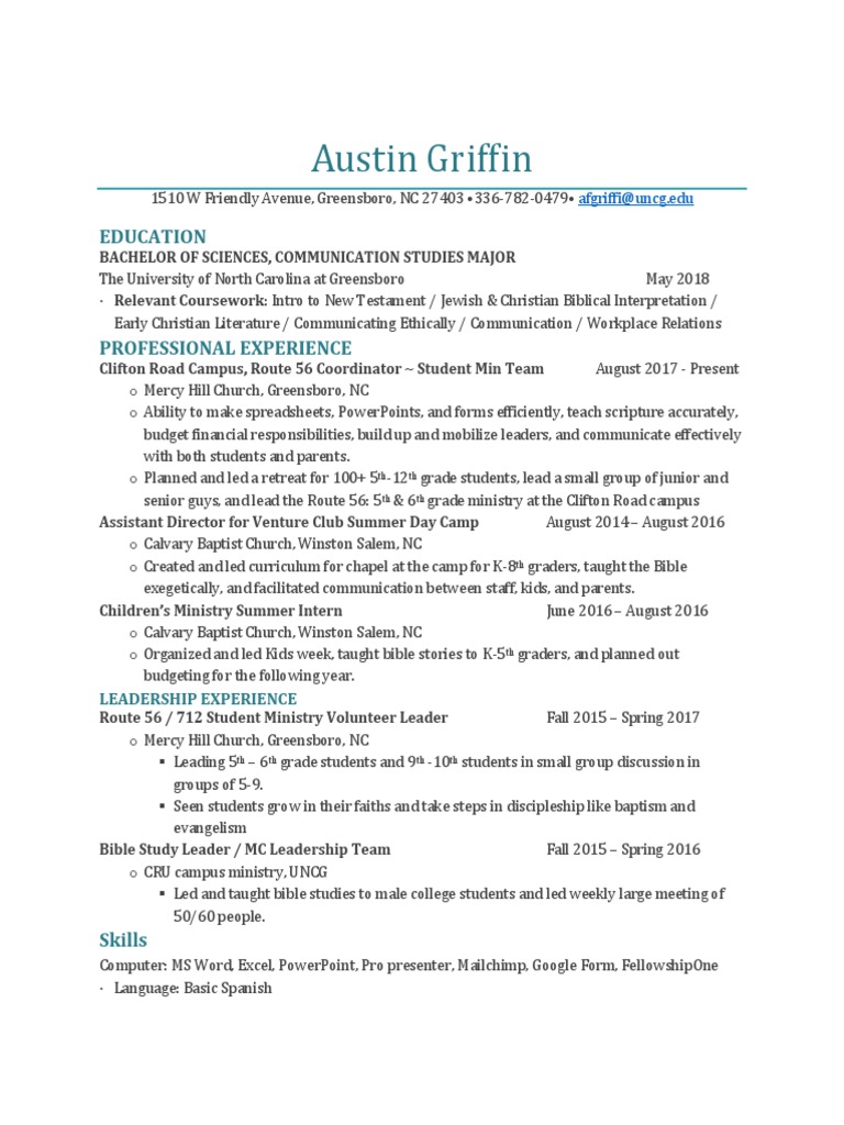 Austin Griffin: Education | PDF