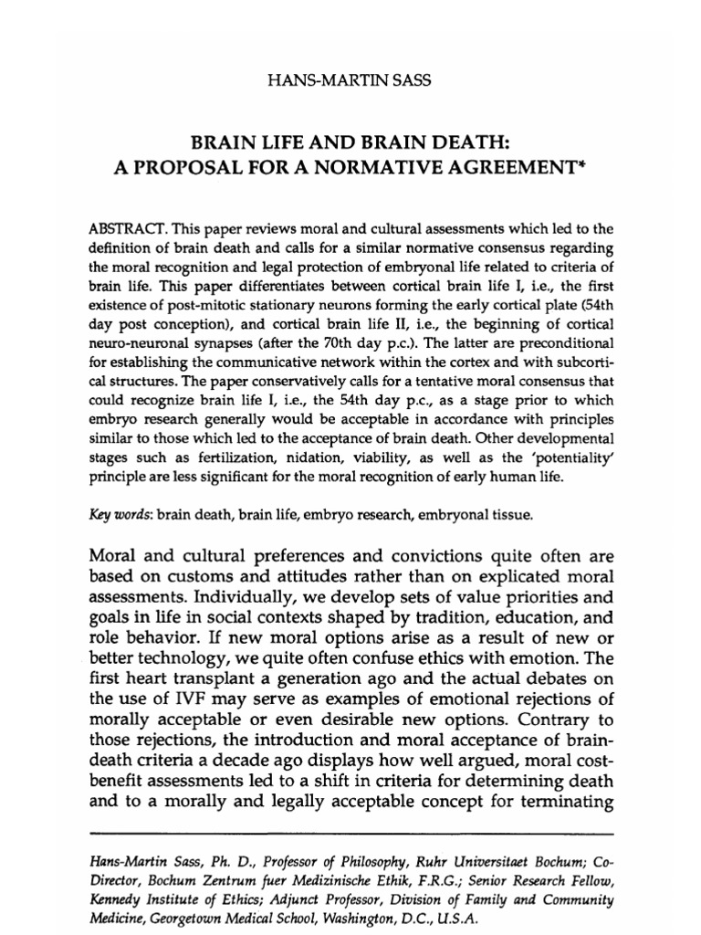 Brain Death | PDF | Cerebral Cortex | Death