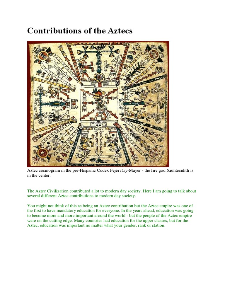 Contributions of The Aztecs | PDF | Social Science | Religion ...
