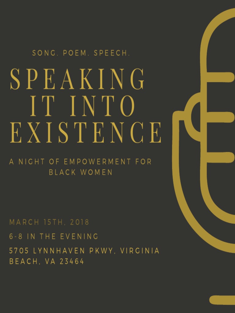 Speaking It Into Existence Invitation | PDF