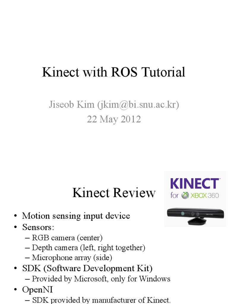 Kinect With ROS Tutorial | PDF | Digital Technology | Computing
