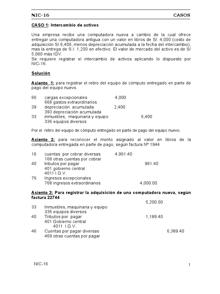 Casos Nic 16
