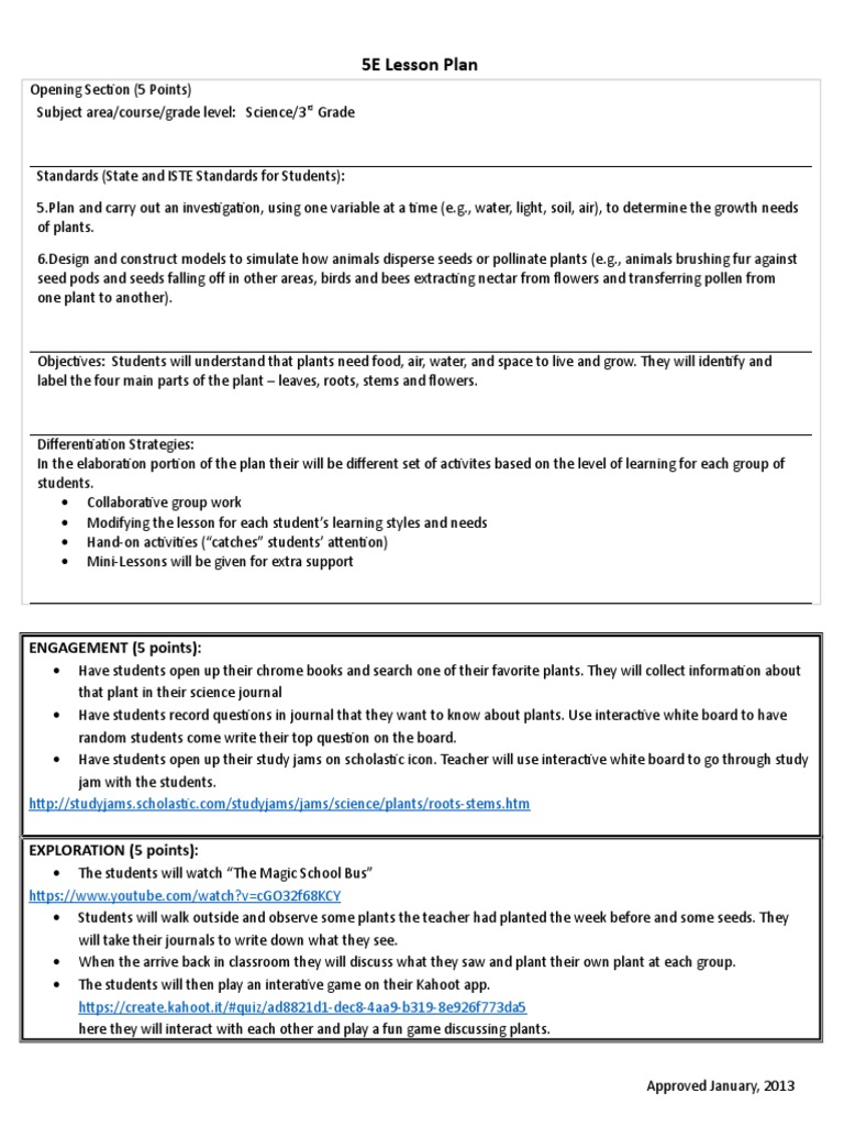 3rd Grade Plant Life Cycle Lesson Plan | PDF | Flowers | Plants