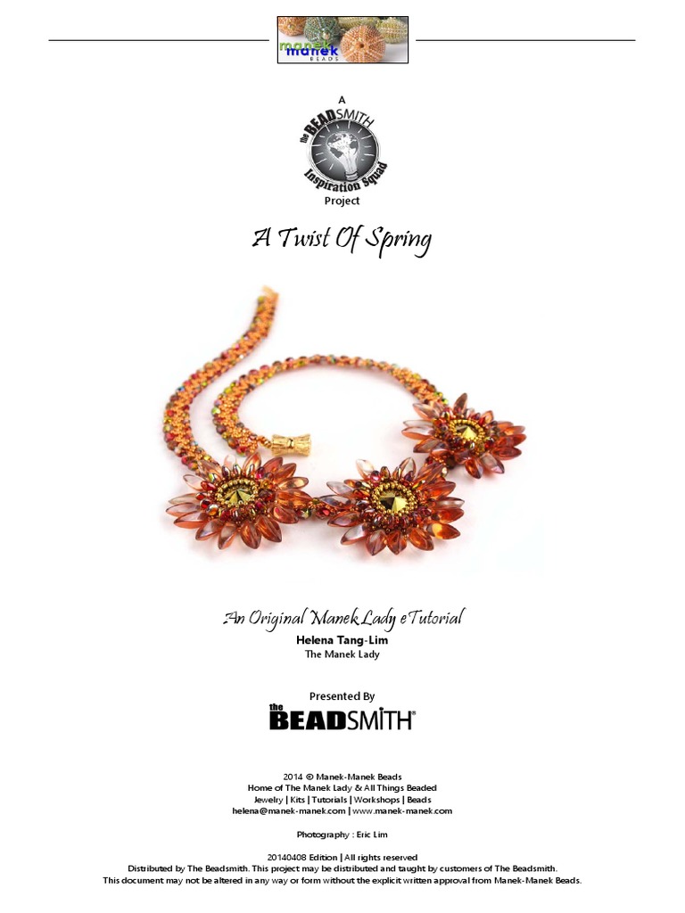 MANEK LADY A Twist of Spring BeadSmith PDF | PDF | Bead | Beadwork