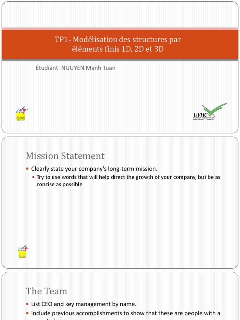 TP1-Modélisation Des Structures Par Éléments Finis 1D, 2D Et 3D | PDF