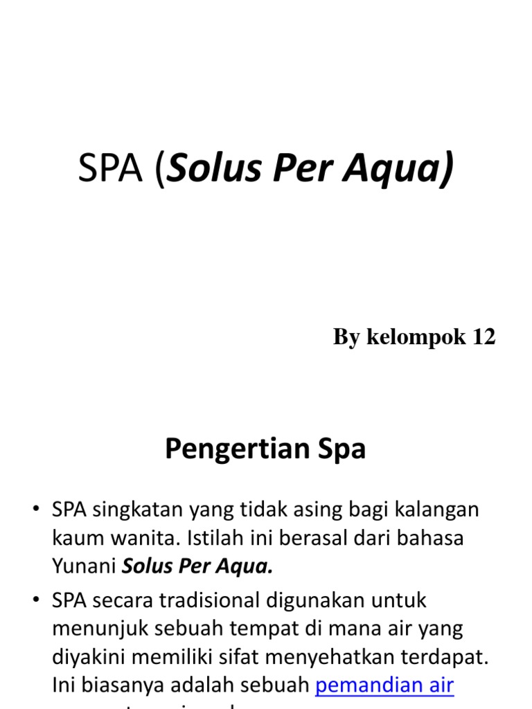 SPA (Solus Per Aqua) | PDF
