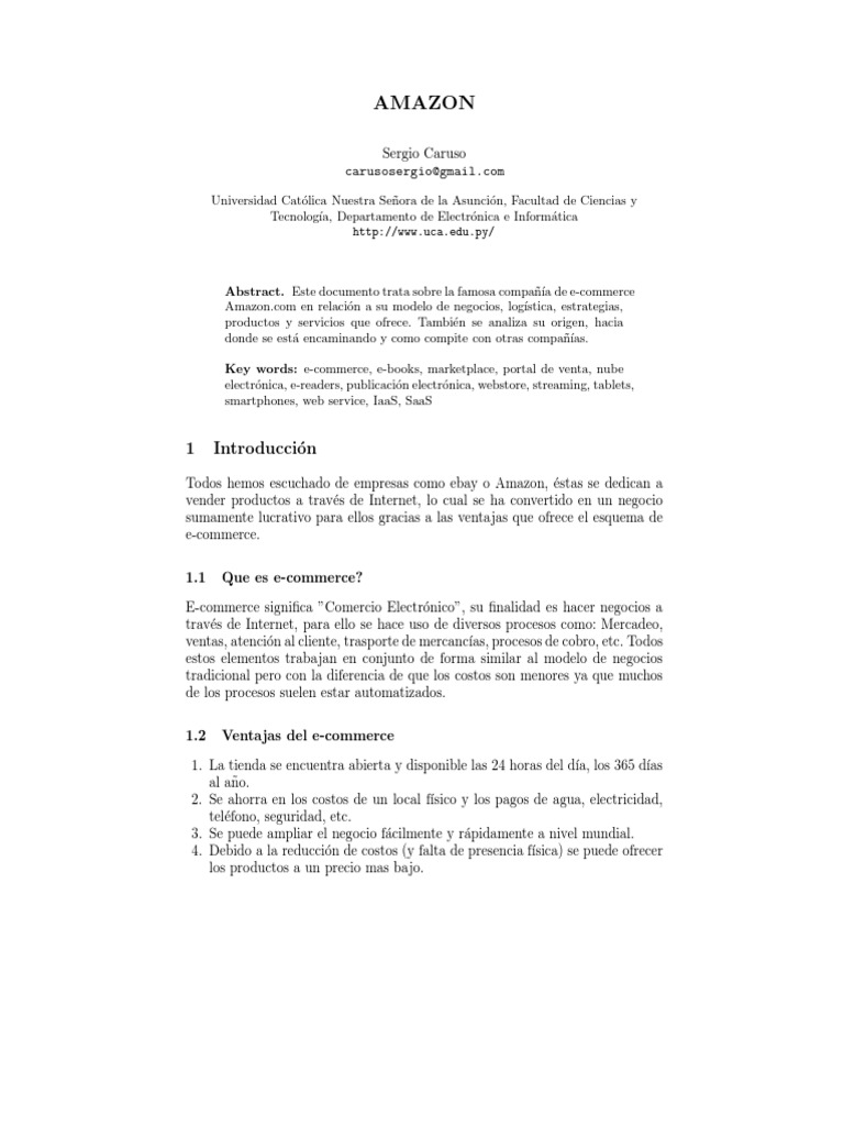 Amazon | PDF | Servicios web de Amazon | Computación en la nube