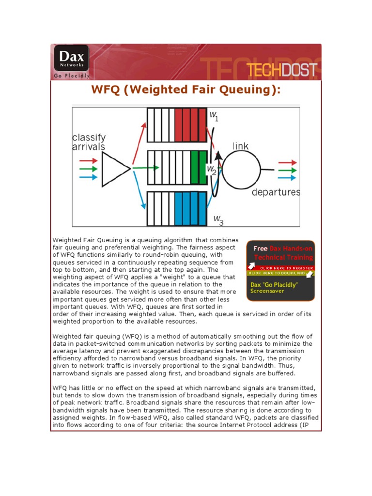 WFQ (Weighted Fair Queuing) | PDF | Transmission Control Protocol | Packet Switching
