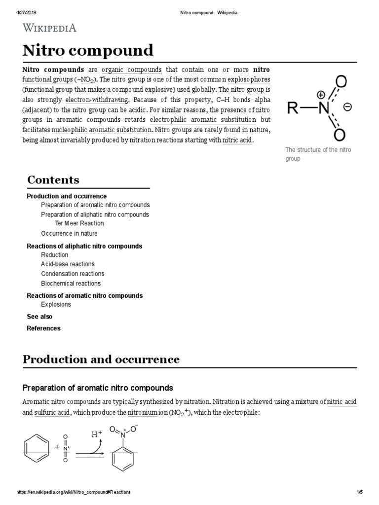 Nitro Compound | PDF | Molecules | Carbon Compounds