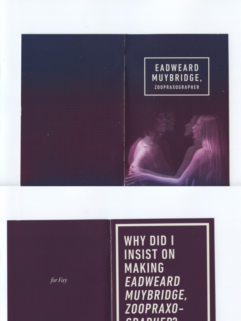 Eadweard Muybridge, Zoopraxographer DVD Booklet | PDF