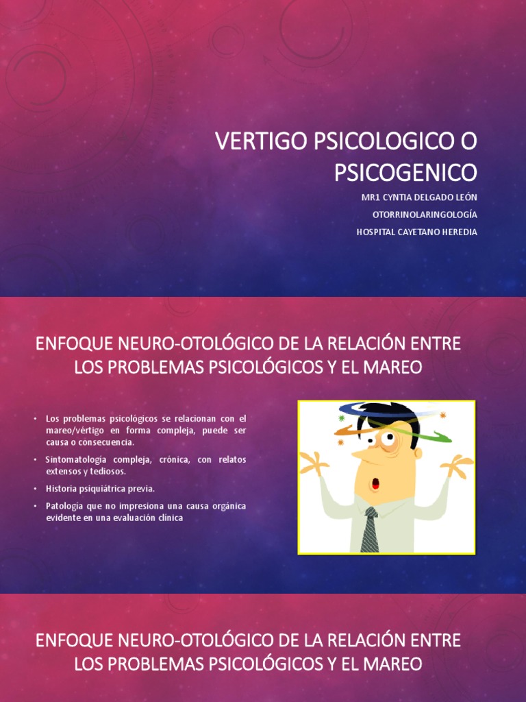 Vertigo Psicologico o Psicogenico | PDF | Ansiedad | Depresión (estado ...