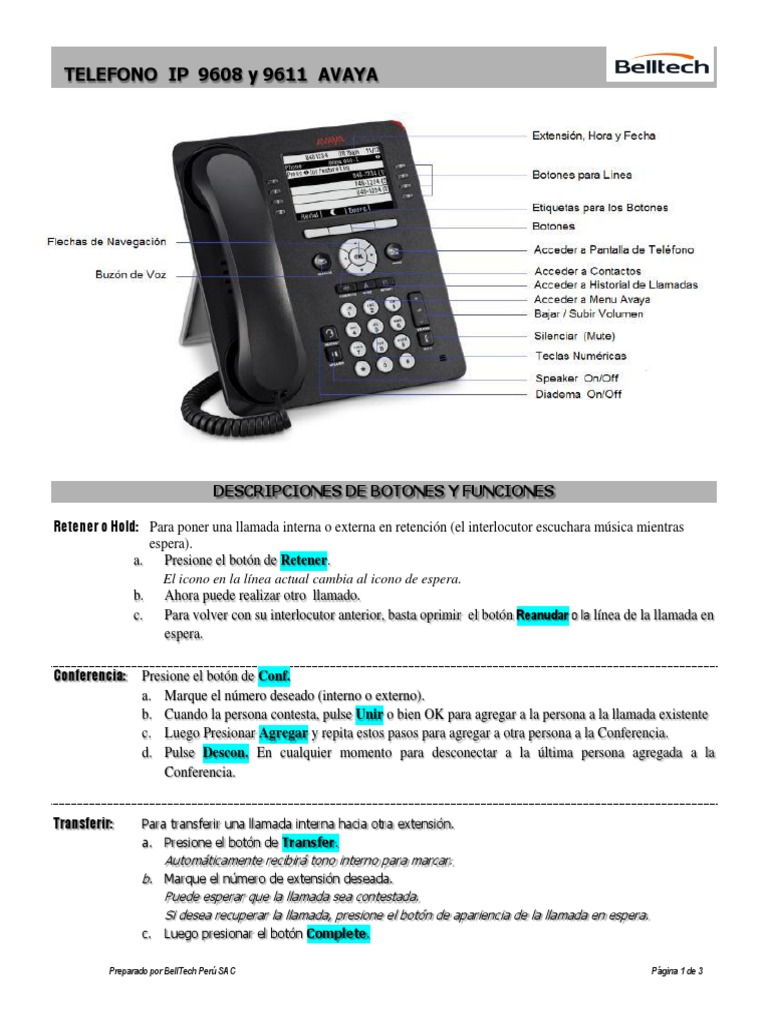 Avaya 9608 & 9611 IP | PDF | Informática | Software