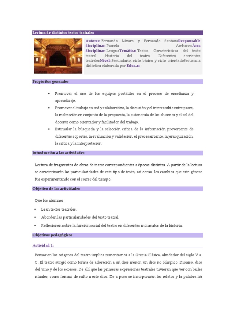 Fragmentos Teatrales para Secundaria | PDF | Edipo | Teatro