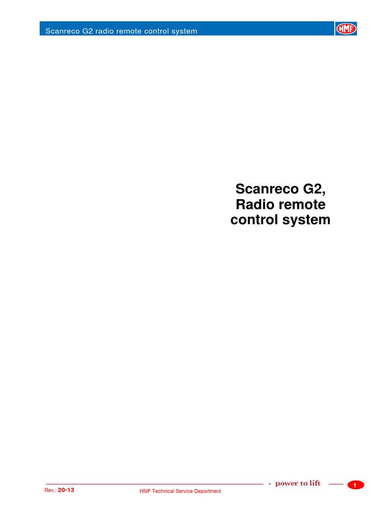 Scanreco G2 Radio Remote Control System, 20-13 | PDF | Power Supply ...