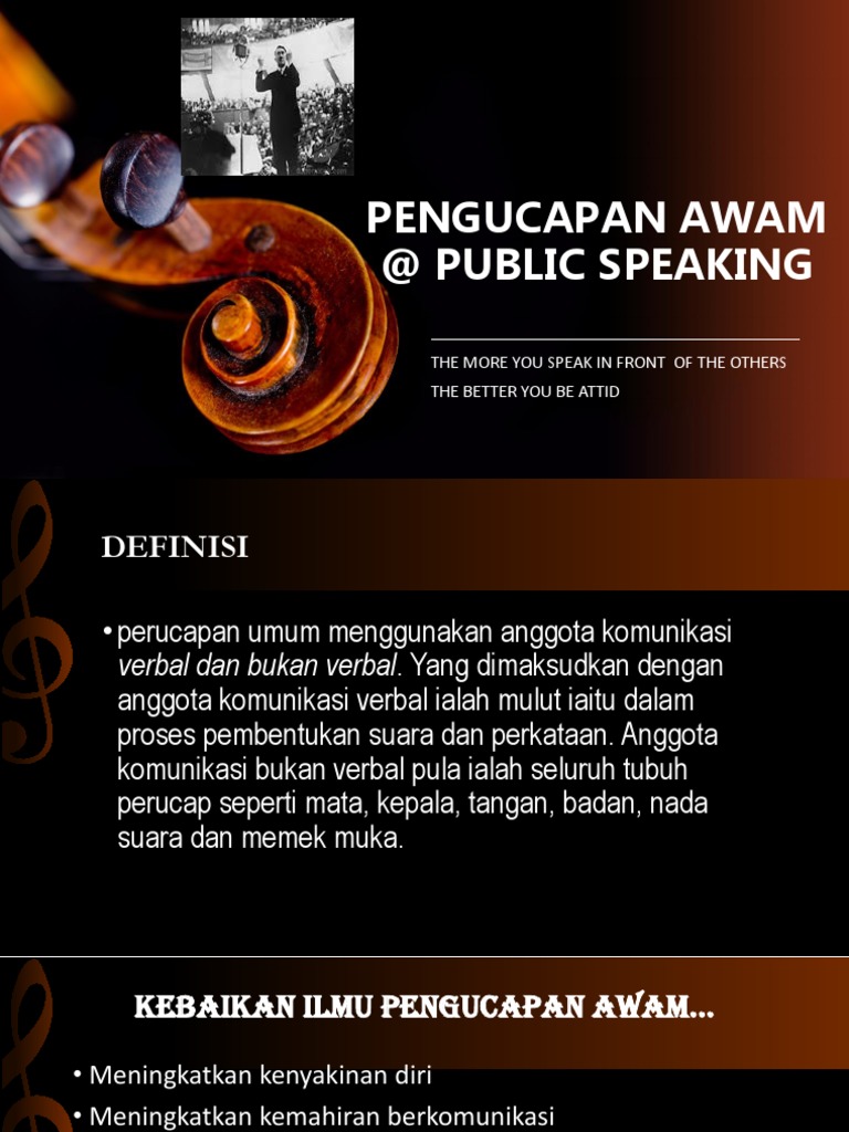 Teknik Pengucapan Awam yang Berkesan | PDF