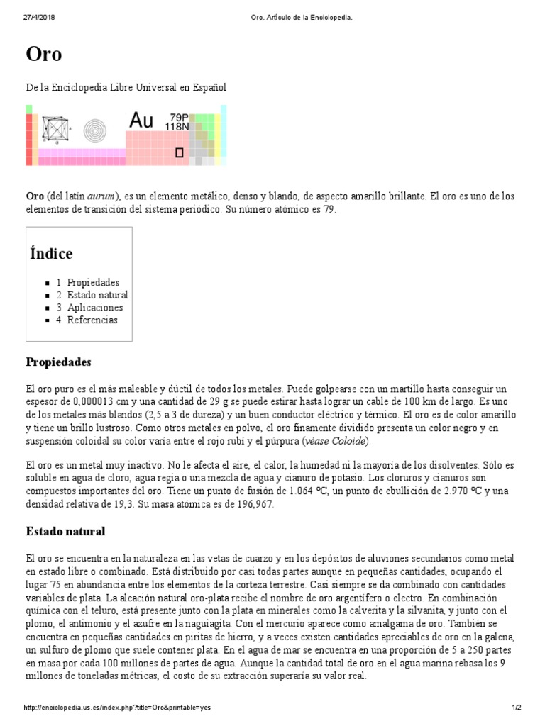 Propiedades y Composición del Oro | PDF | Oro | Plata