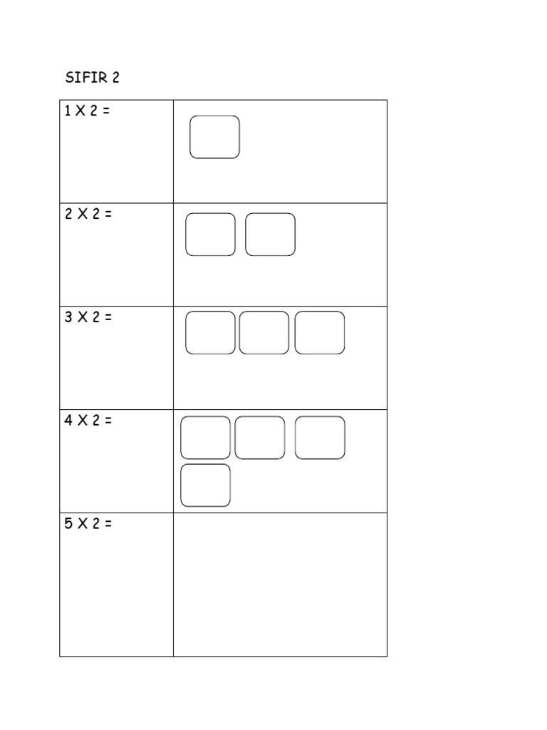 Multiplication tables practice workbook showing calculations for ...
