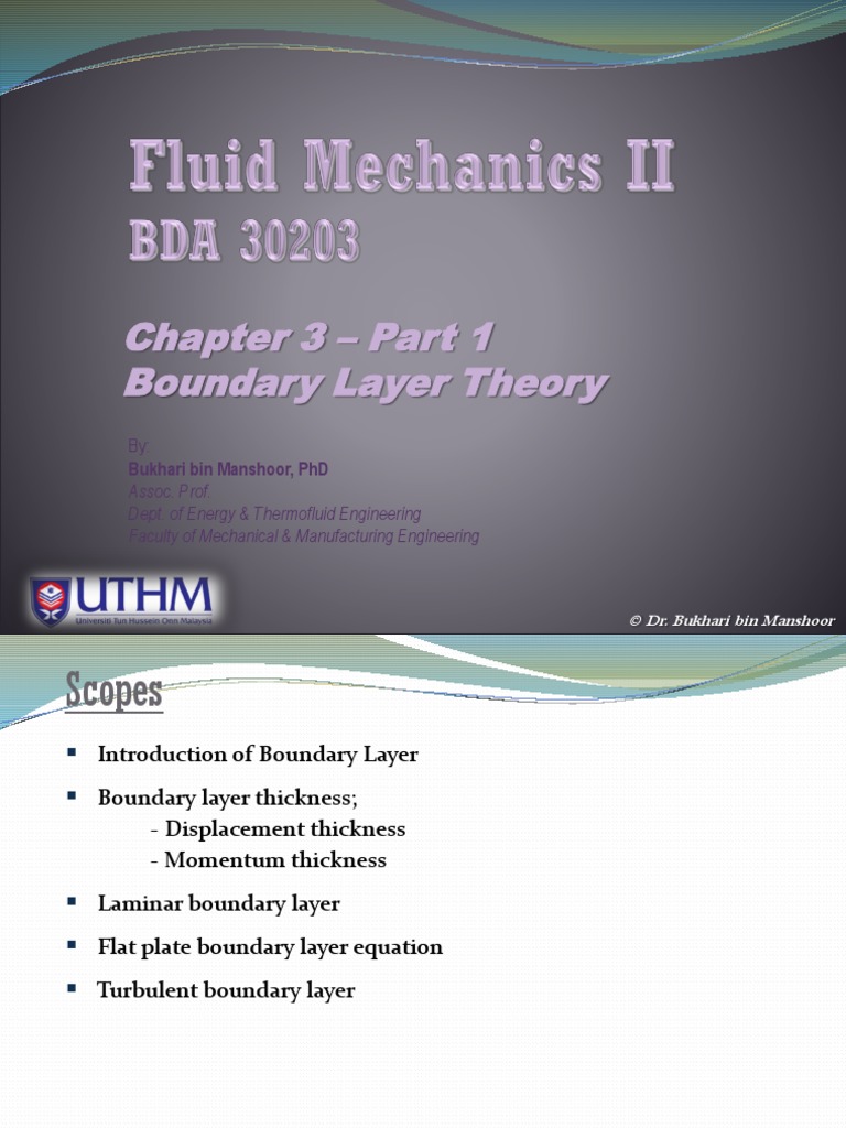 Chapter 3 - Boundary Layer Theory | PDF | Boundary Layer | Gas Technologies