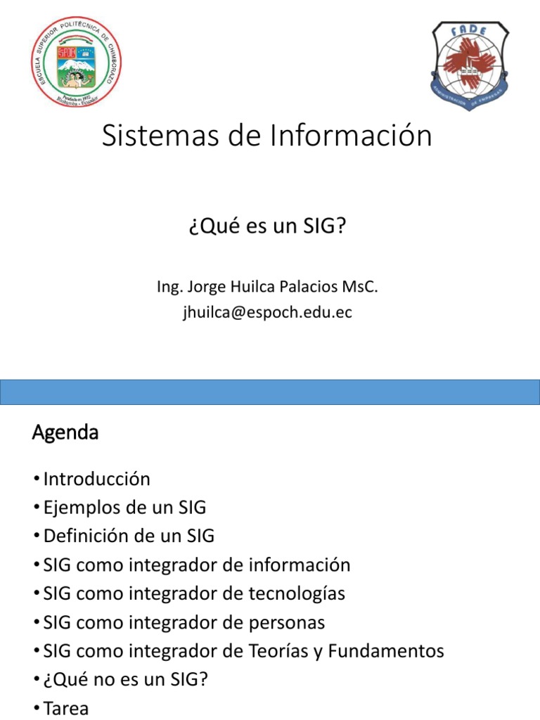 1.1 Qué es un SIG.pptx | Sistema de información geográfica | Geografía