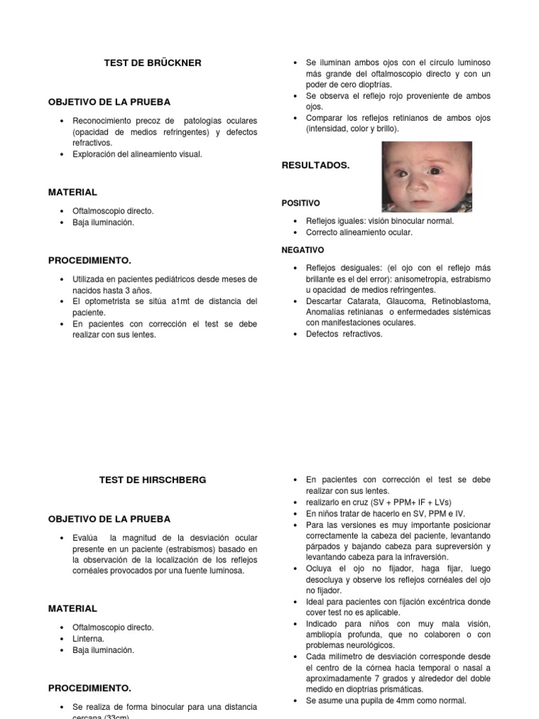 Test de Brückner | PDF | Ojo humano | Visión