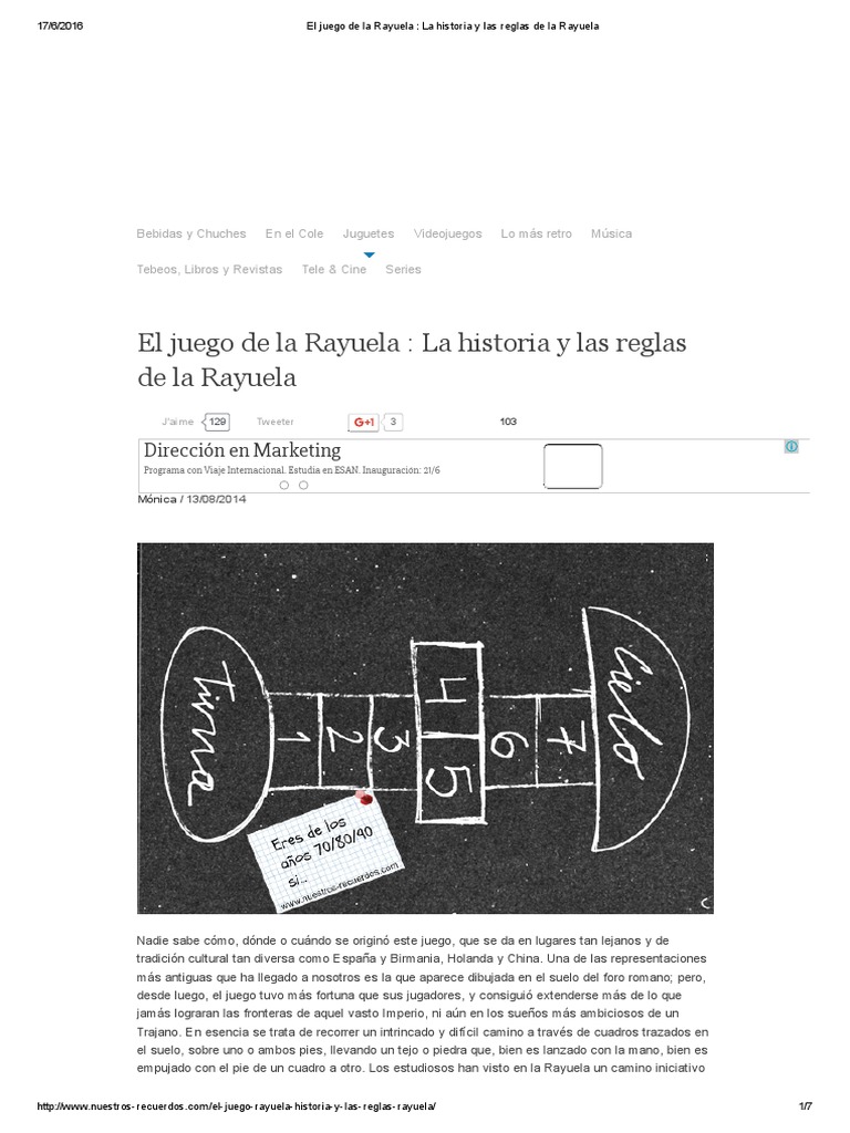 El Juego de La Rayuela - La Historia y Las Reglas de La Rayuela | PDF ...