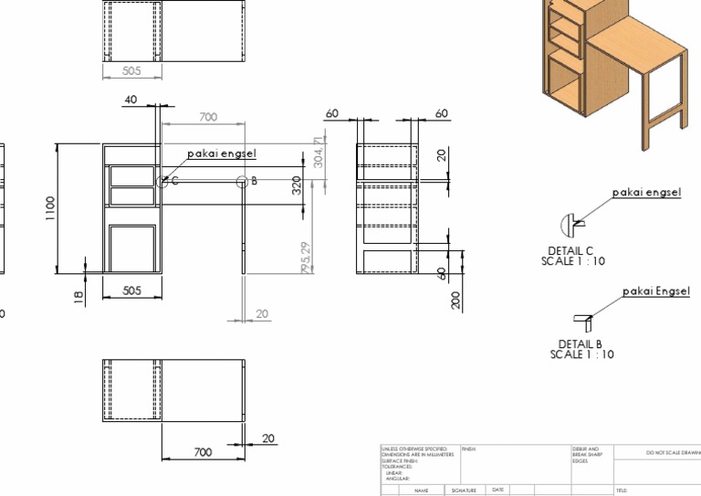 Do Not Scale Drawing Debur and Break Sharp Finish: Edges Unless ...