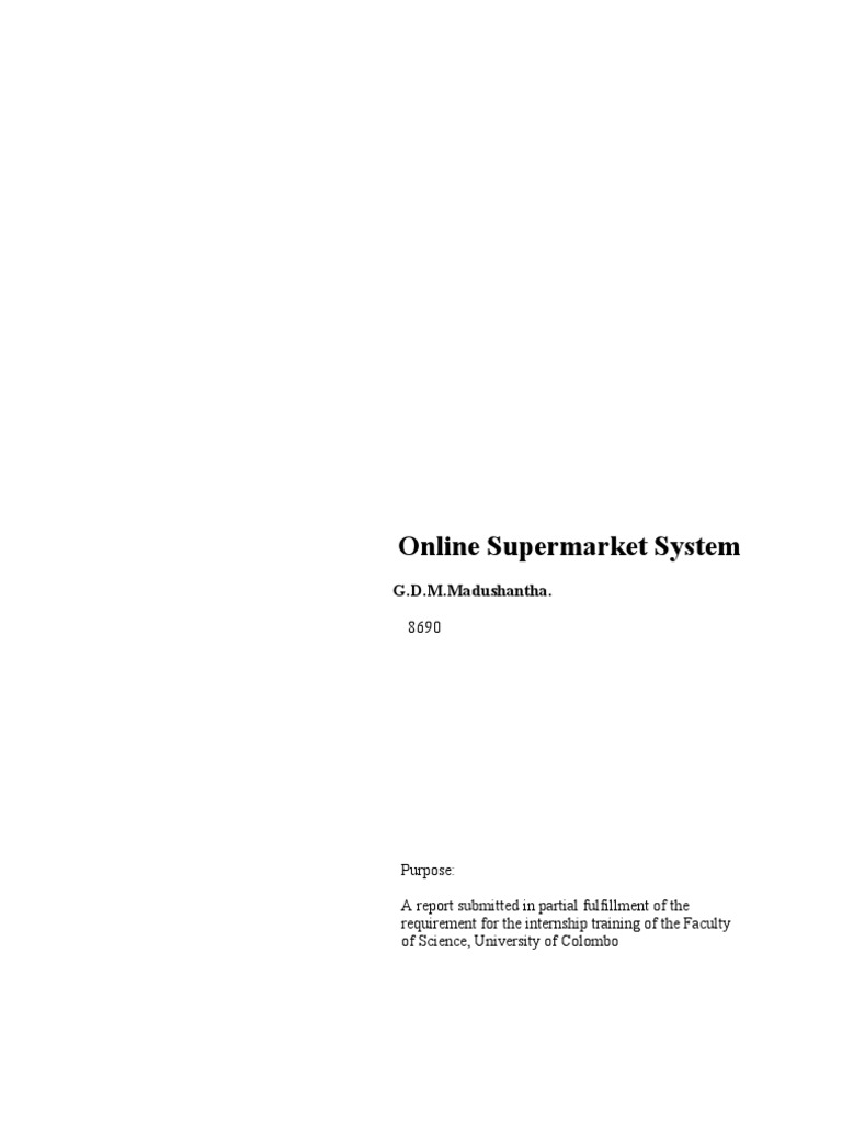 Online Supermarket System Overview | PDF | Object Relational Mapping ...