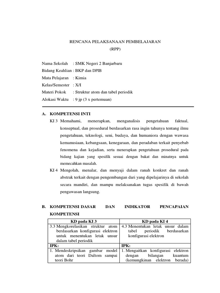 RPP 3.3 BKP Dan Dpib | PDF