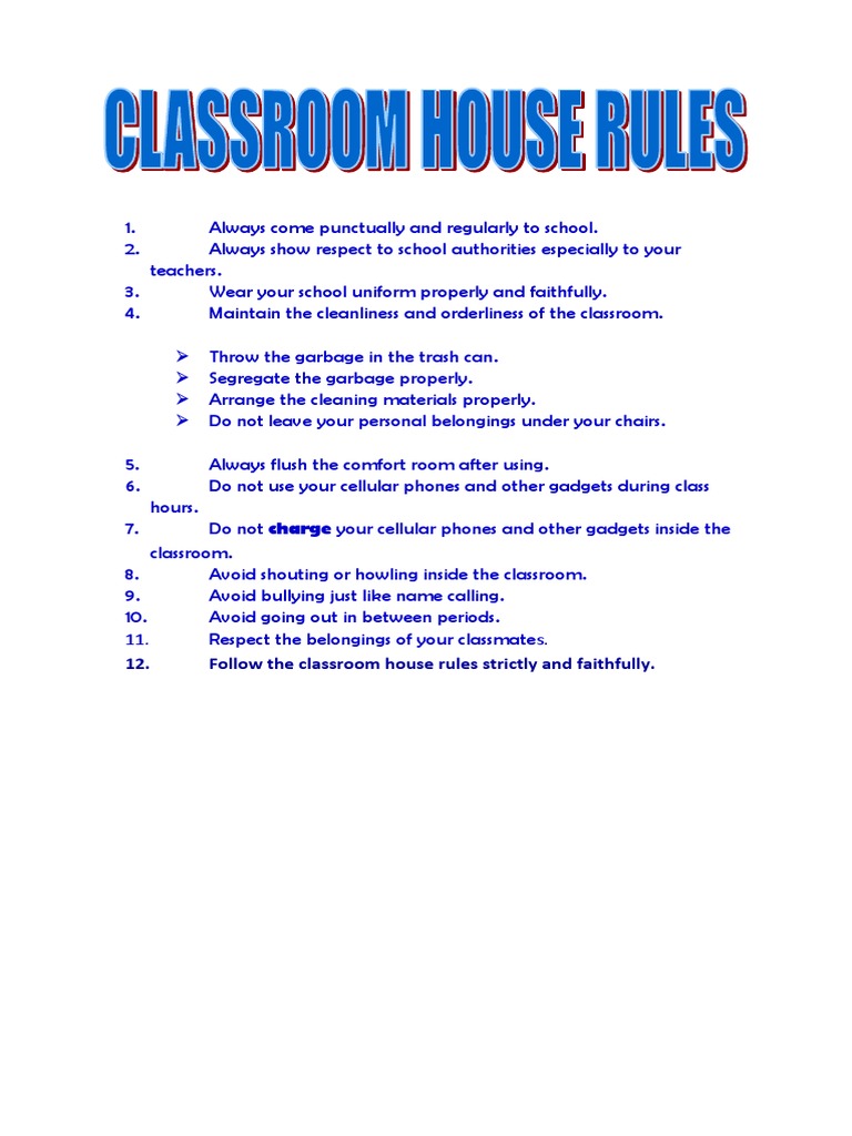 House Rules | PDF