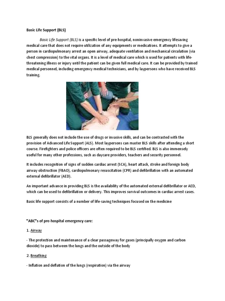 Basic Life Support Written Report | PDF | Cardiopulmonary Resuscitation ...