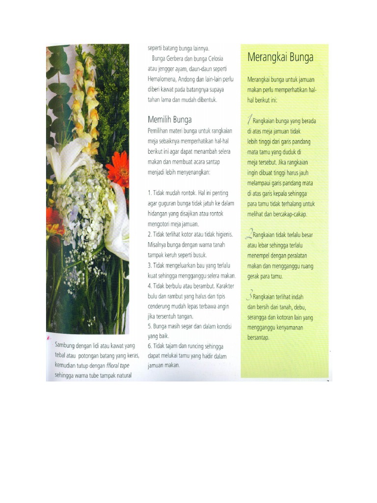 Prinsip Dasar Merangkai Bunga Pdf