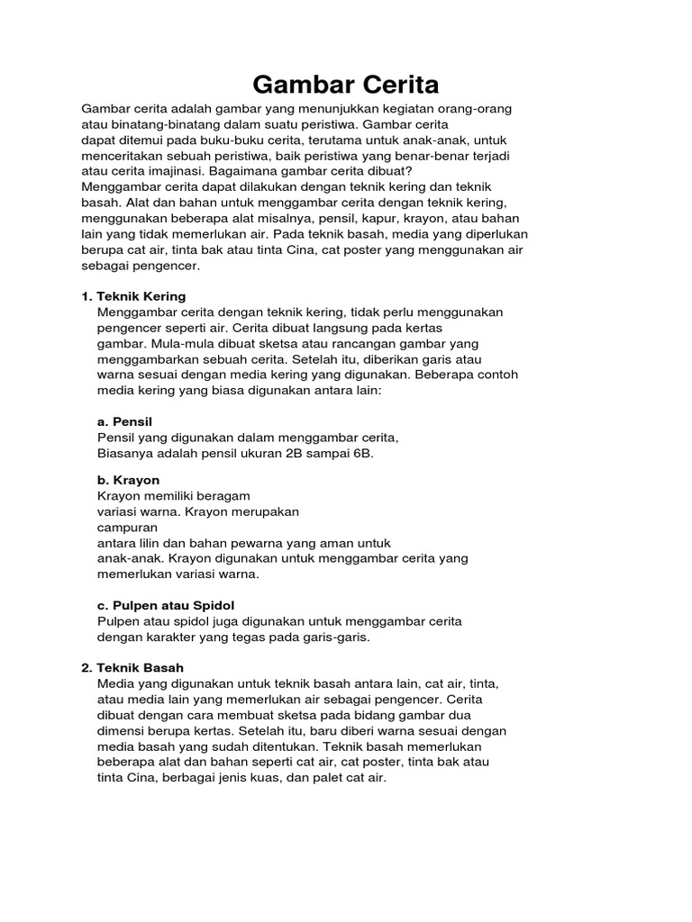 Materi Gambar Cerita | PDF