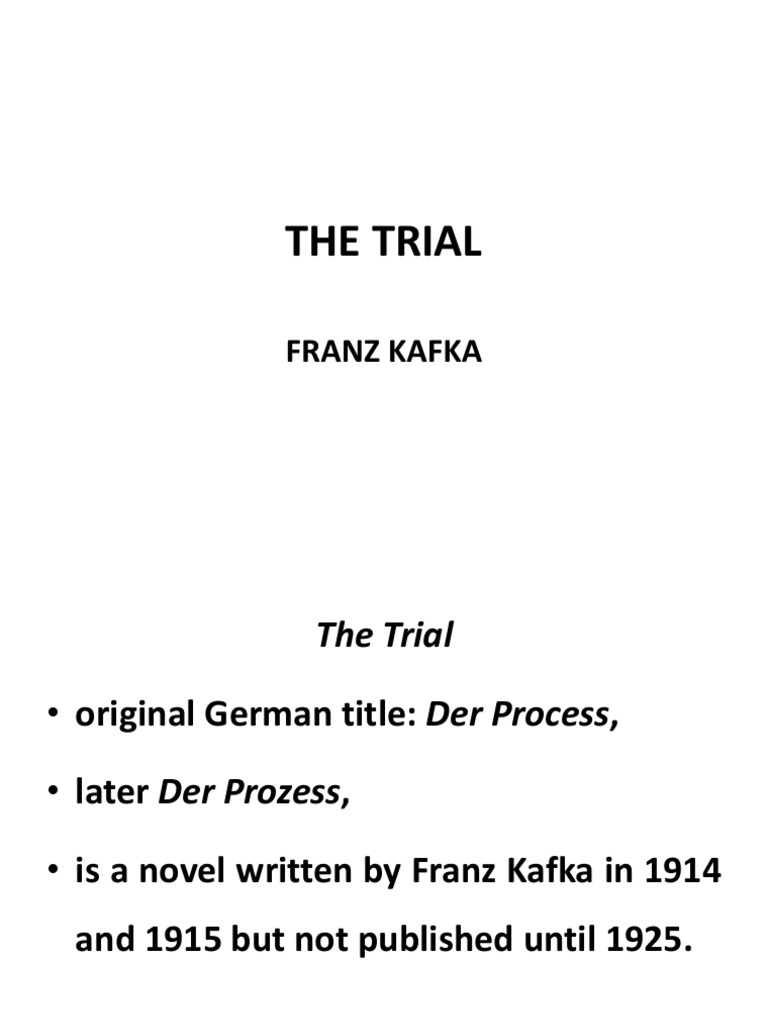 The Trial | PDF | The Trial | Franz Kafka