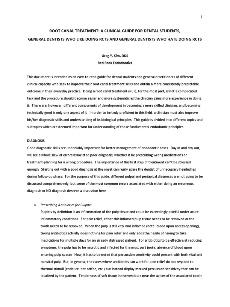 RCT Guide | PDF | Medical Diagnosis | Inflammation