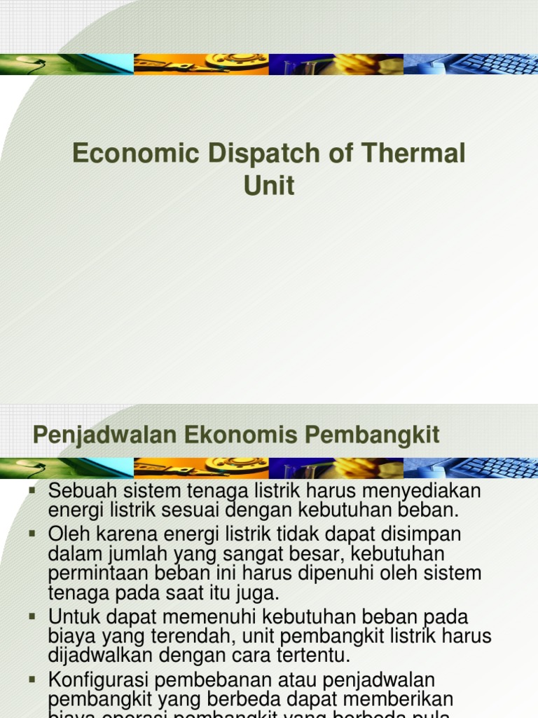 Economic Dispatch | PDF