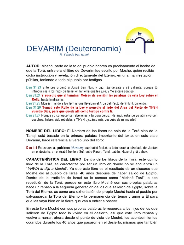 Devarim PDF | PDF | Moisés | Yahvé