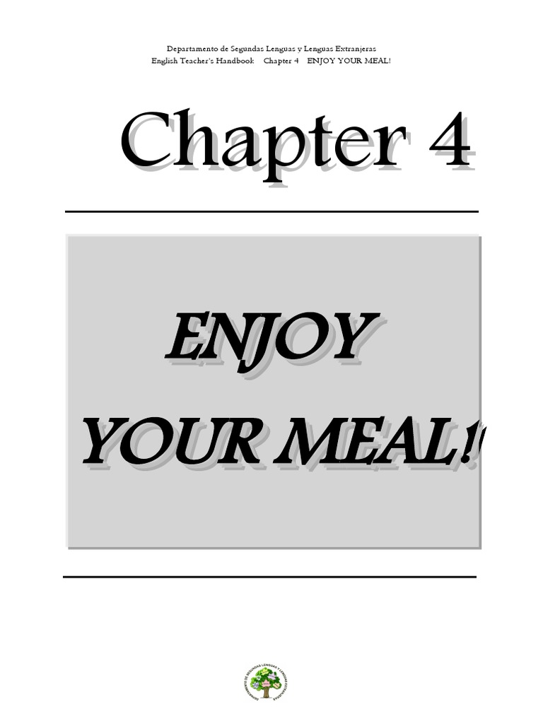 English Teacher's Handbook: Meal Activities | PDF | Restaurants | Menu